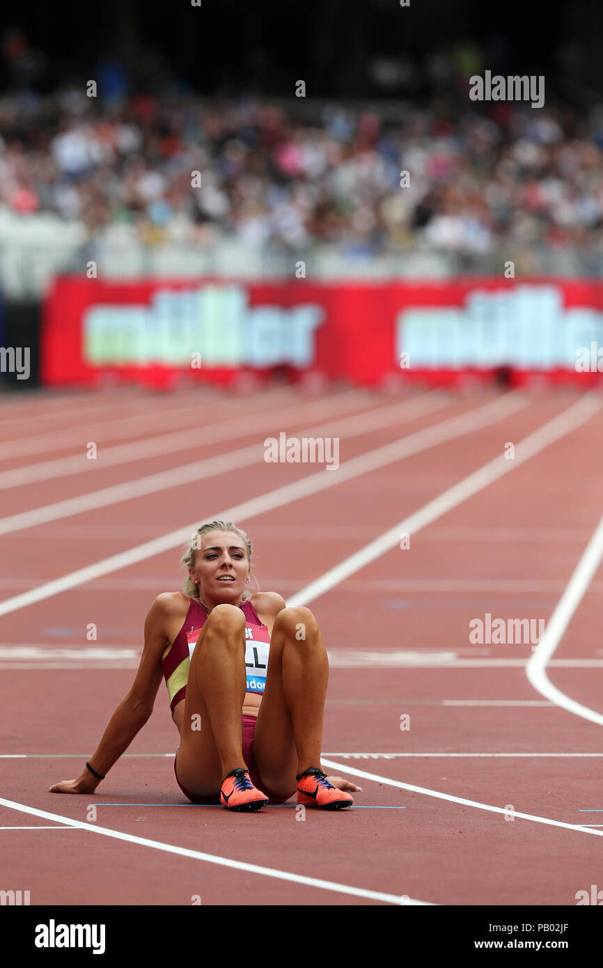 Alexandra BELL (Great Britain) exhausted after competing the Women's ...