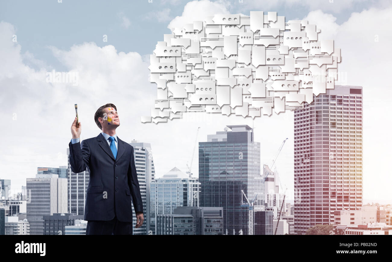 Business inspiration of young man Stock Photo - Alamy