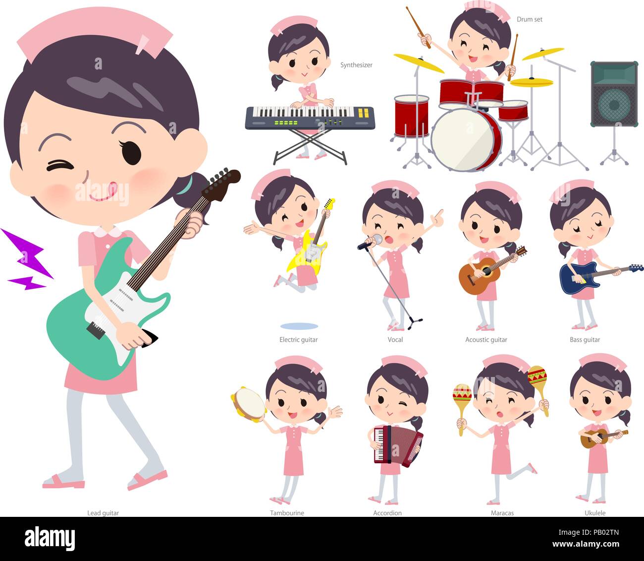 Pop art nurse Stock Vector Images - Alamy