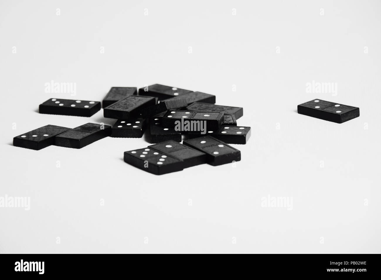 Trigger chain reaction domino hi-res stock photography and images - Alamy