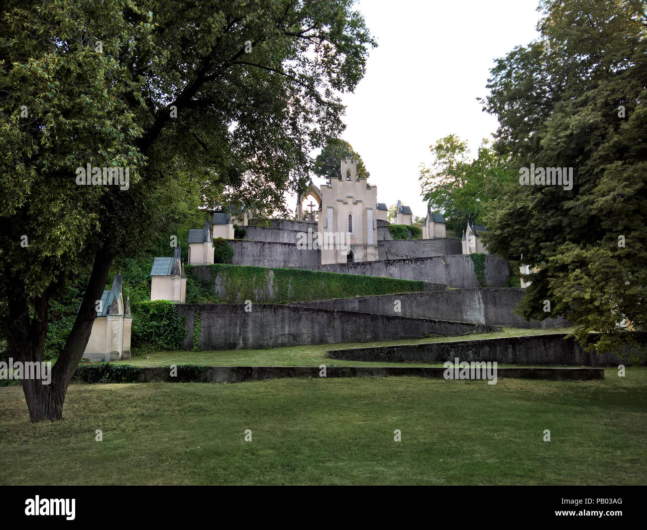 Catholic calvary for praying. Christian religious landmark Stock Photo ...