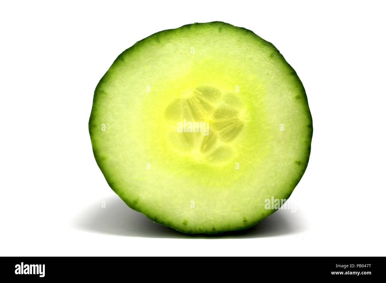 fresh sliced cucumber isolated on white background Stock Photo - Alamy