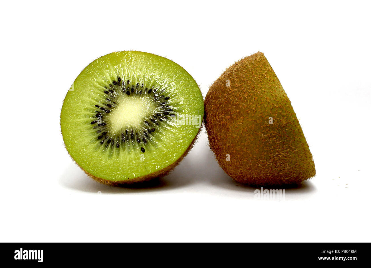 colorful kiwi fruit sliced and isolated on white background Stock Photo ...