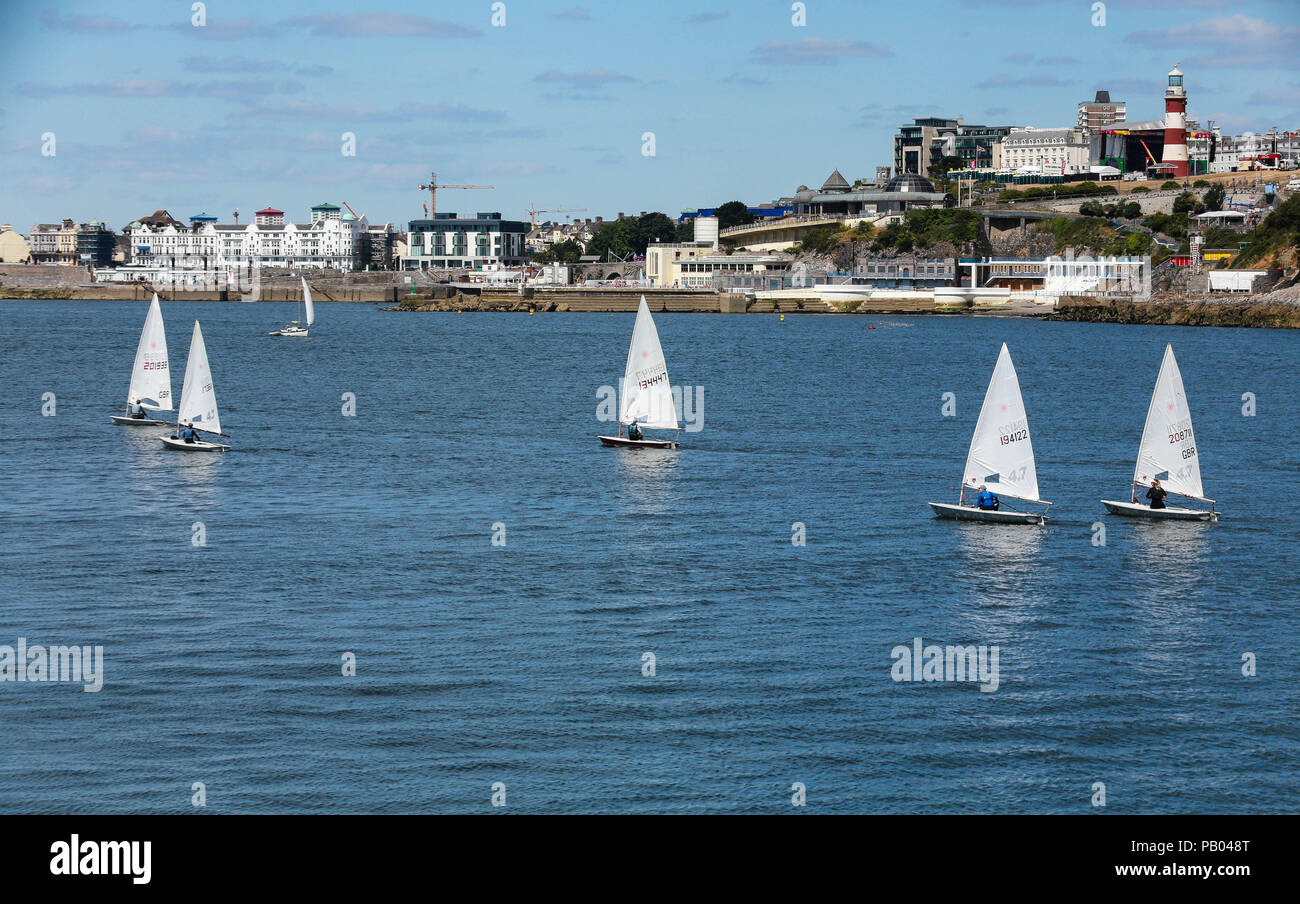 Laser sailing National championships Plymouth UK July 2018 Stock Photo ...