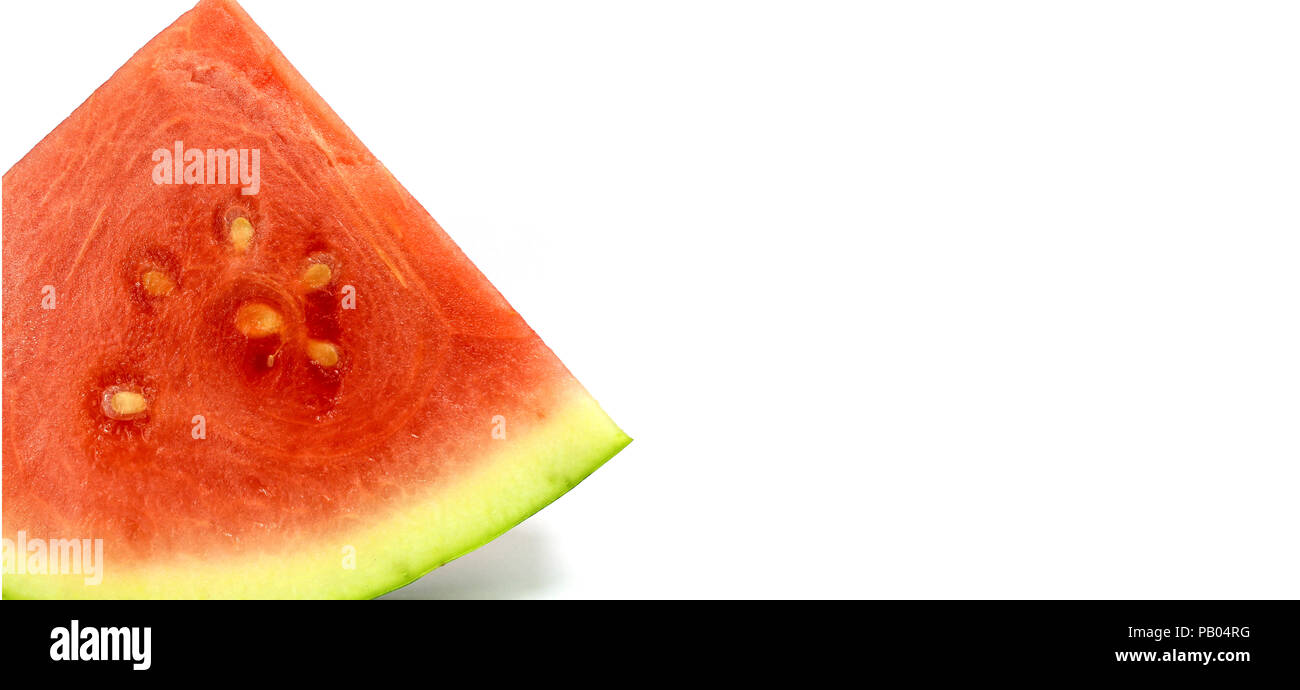 sweet fresh watermelon sliced isolated on white background Stock Photo ...