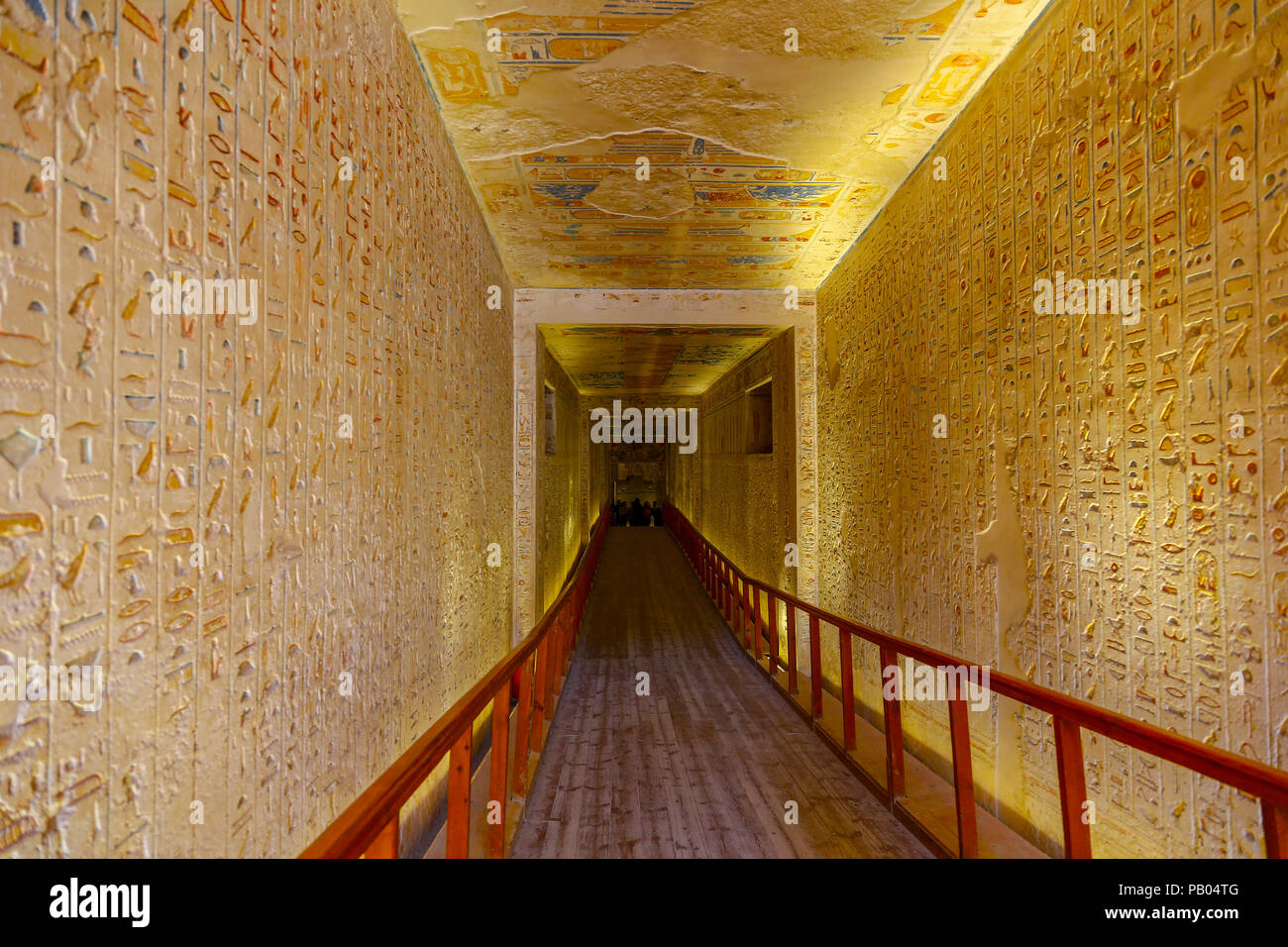 Inside the tomb of Ramses iv or Ramesses iv (KV2) in the Valley of the ...