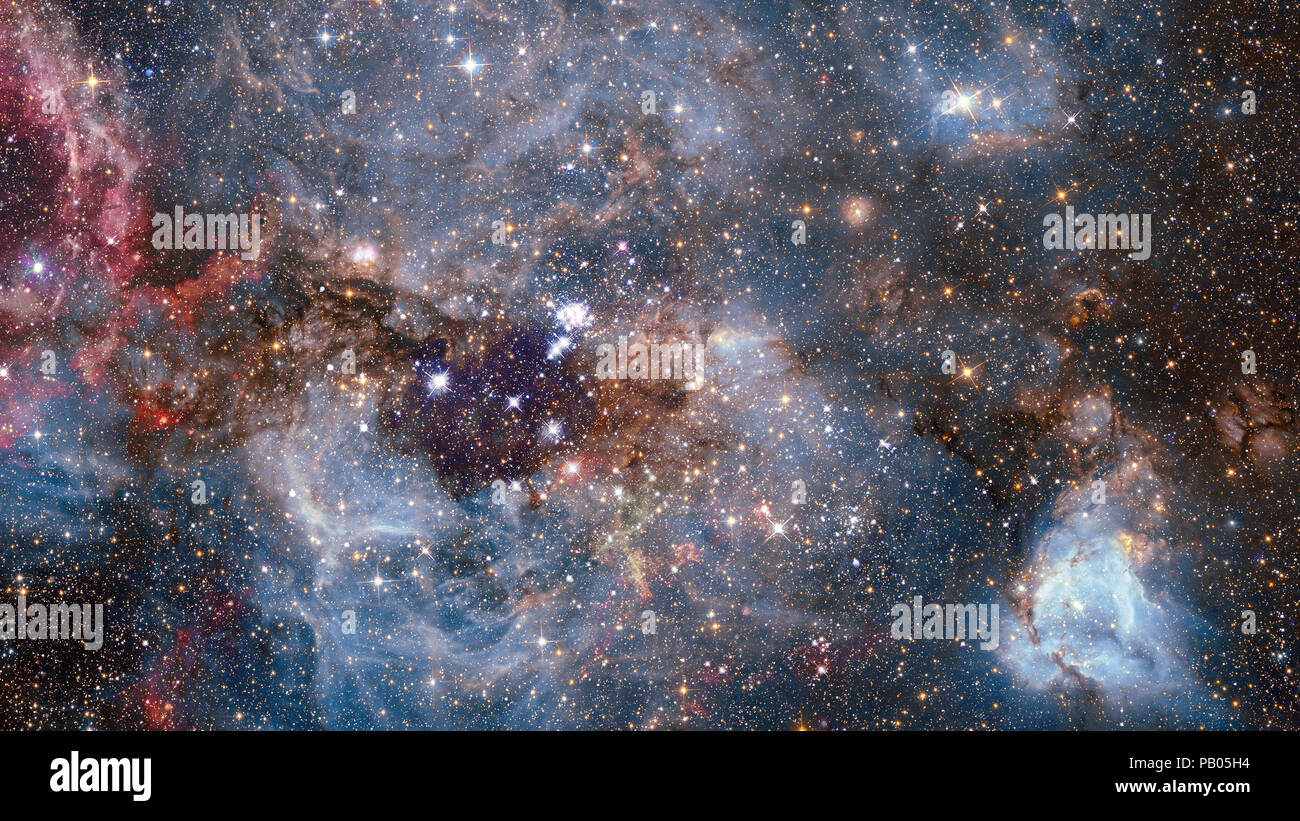 Dark nebula and stars in space. Elements of this image furnished by ...