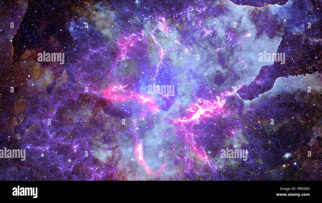 Galaxy and nebula. Elements of this Image Furnished by NASA Stock Photo ...