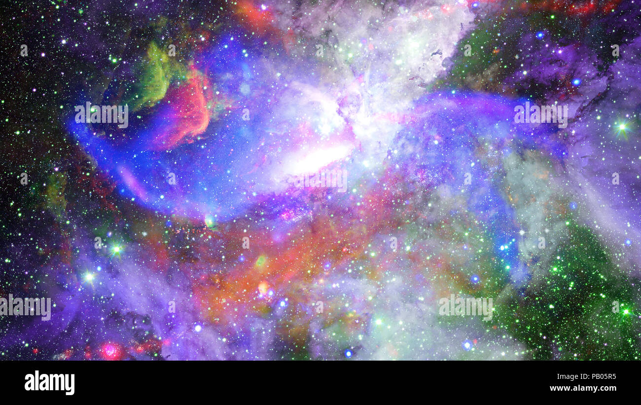 Nebula and galaxy in space. Elements of this image furnished by NASA ...