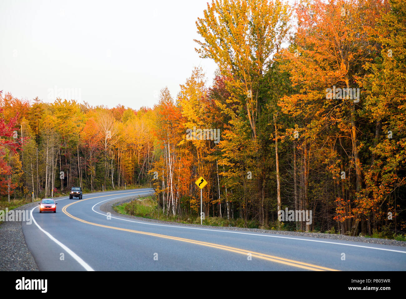 Autumn colors in Eastern Townships, Quebec, Canada Stock Photo - Alamy