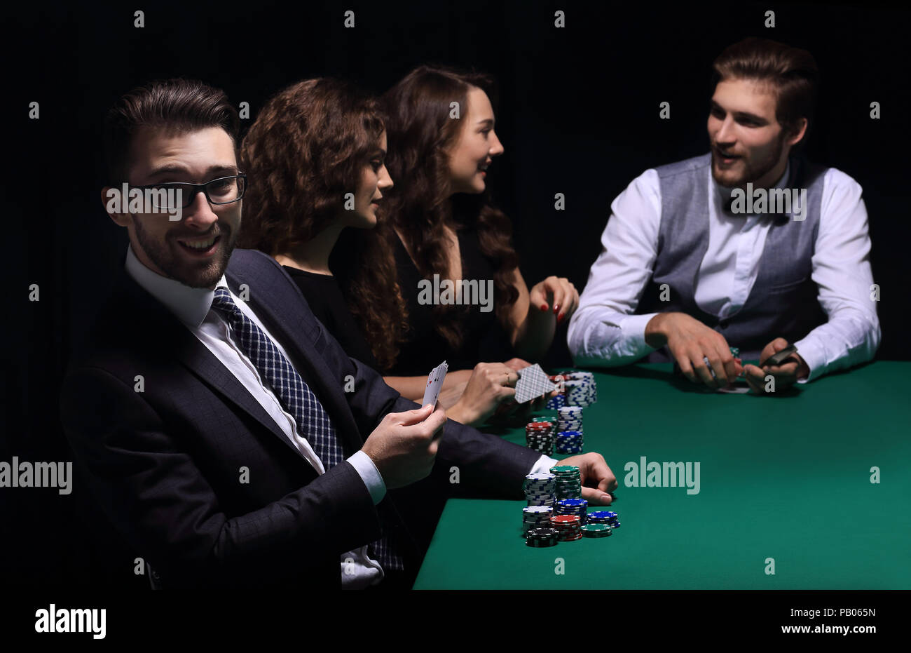 modern businessman playing poker Stock Photo - Alamy