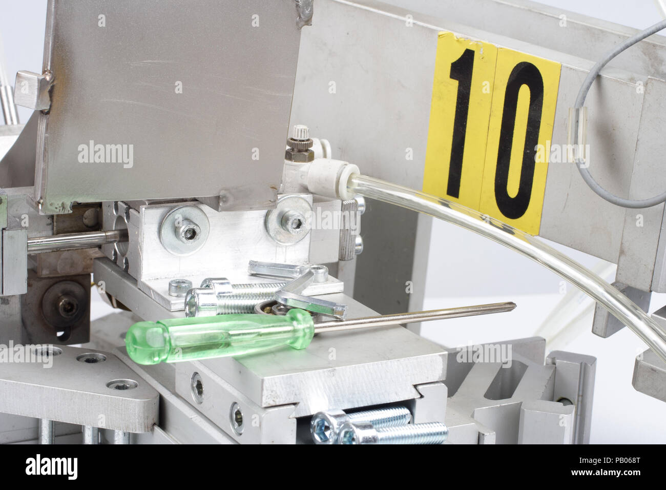 Industry concept - equipment repair background Stock Photo - Alamy