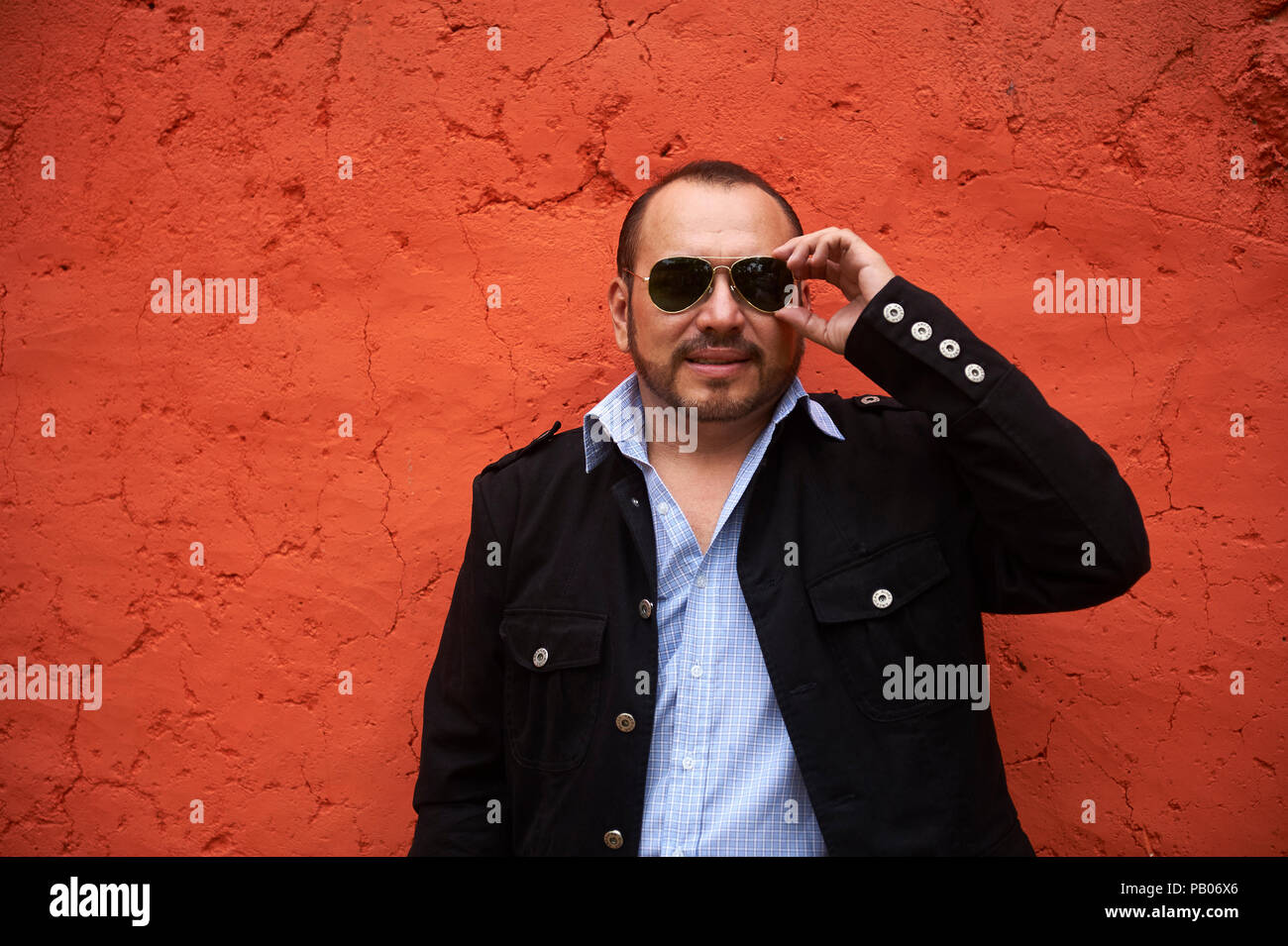 Man beard wearing plaid shirt hi-res stock photography and images - Alamy