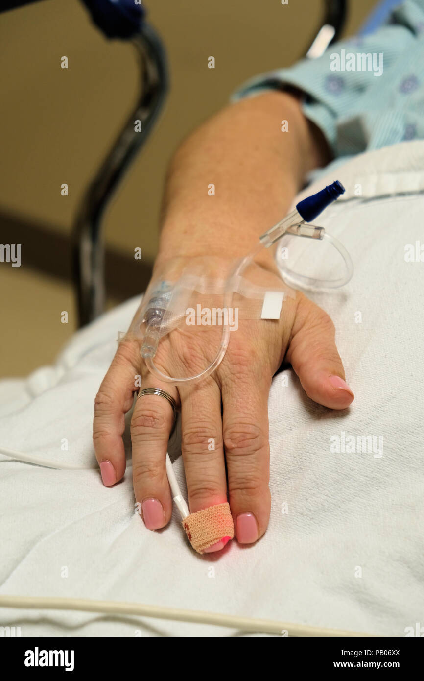 Patient hand iv drip hi-res stock photography and images - Alamy