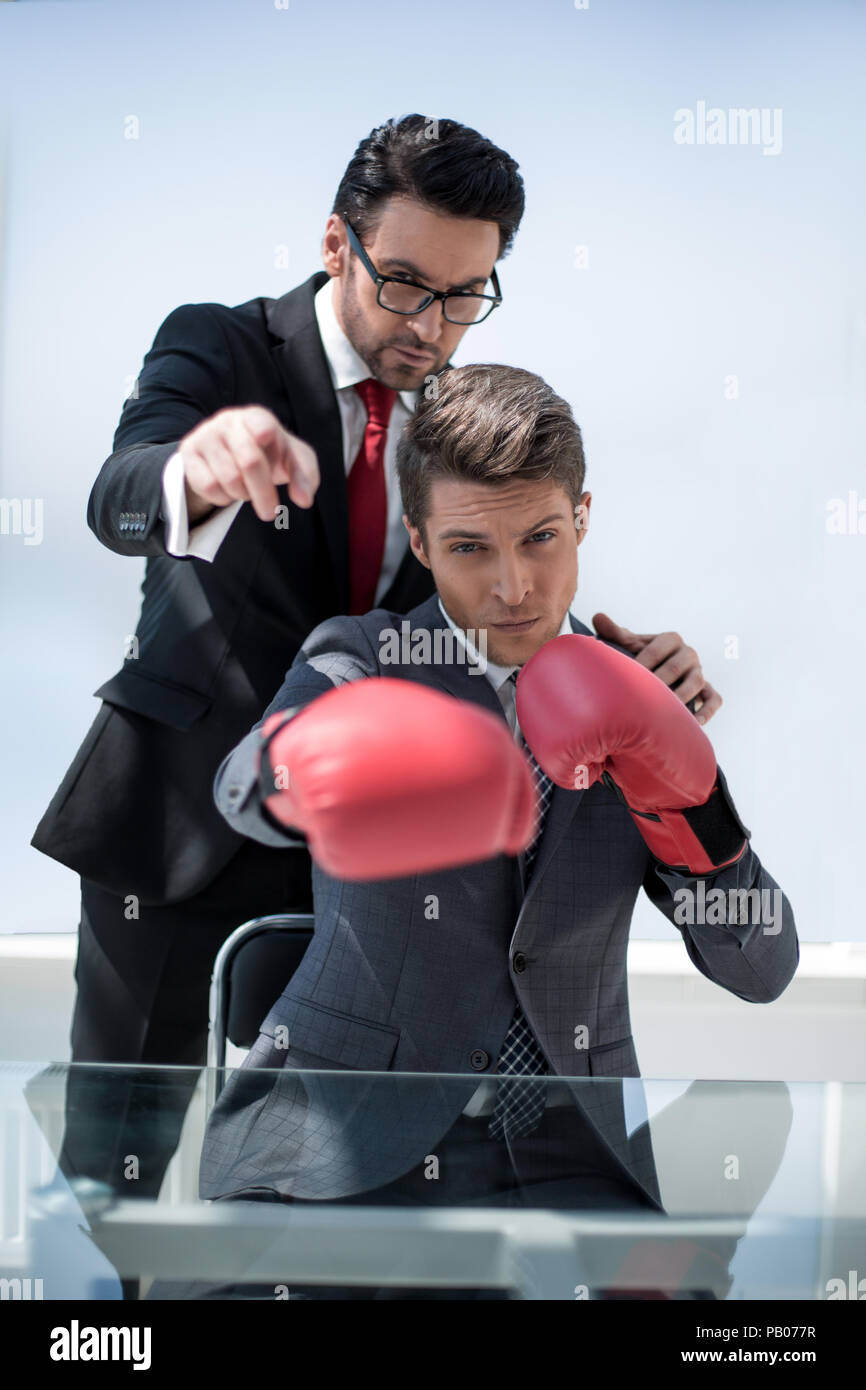 businessmen are preparing for battle Stock Photo - Alamy