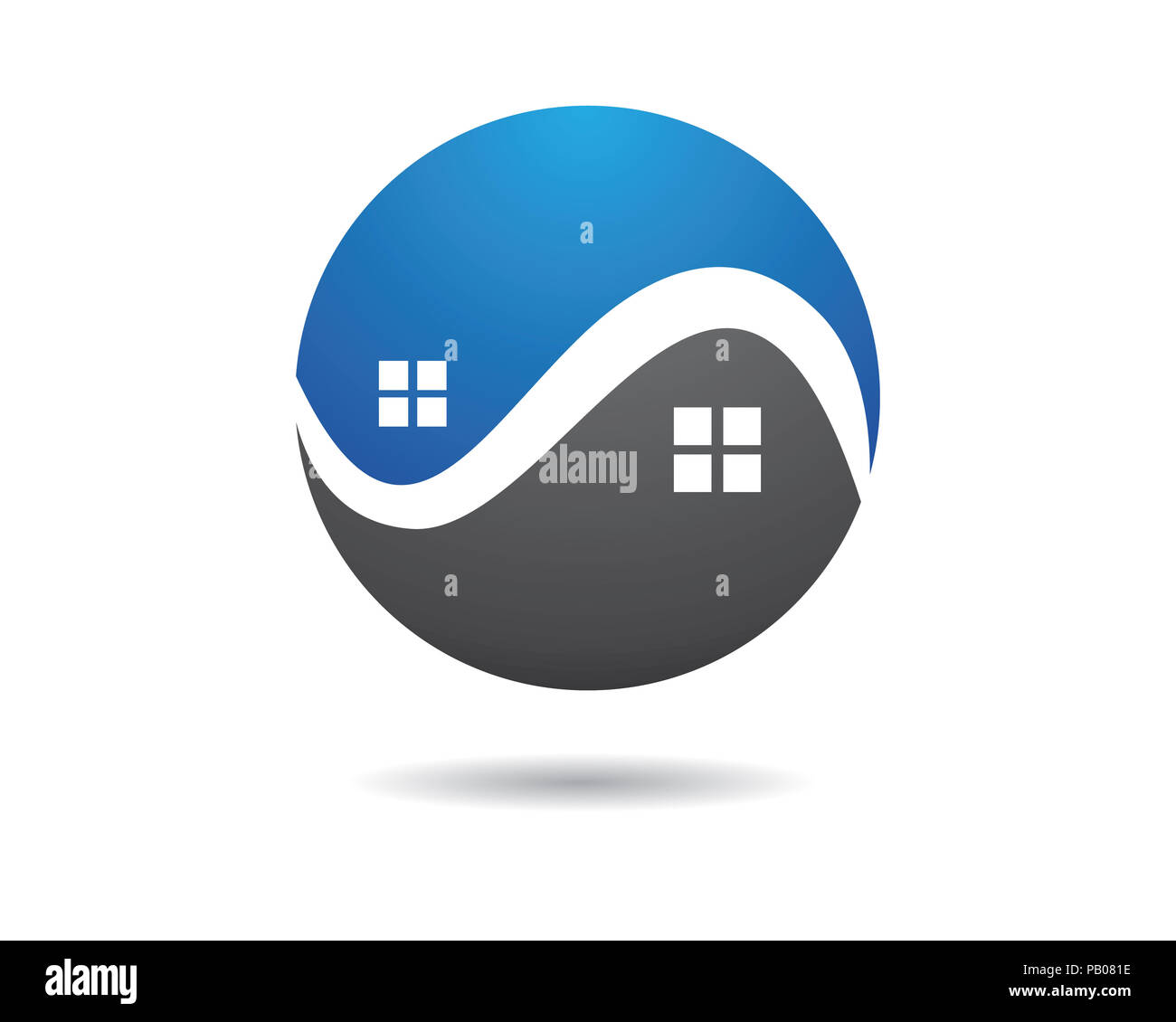 Property Logo Template vector icon illustration design Stock Photo - Alamy