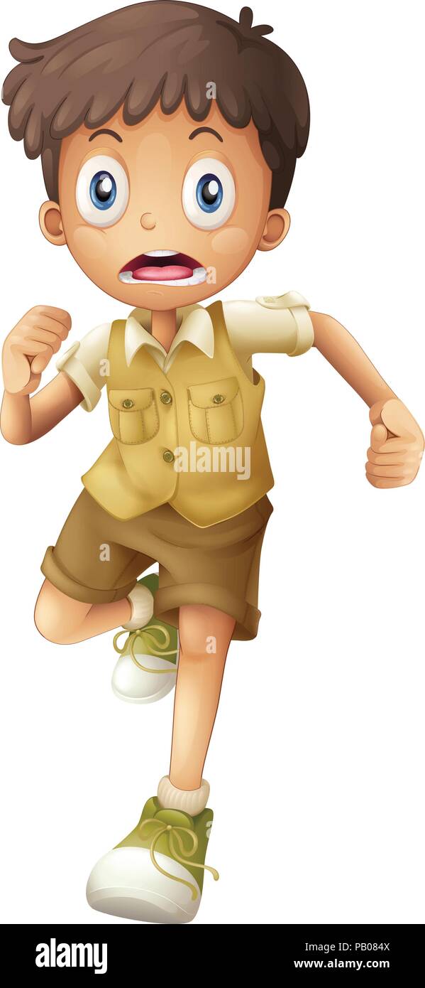 An explorer scare and run illustration Stock Vector Image & Art - Alamy