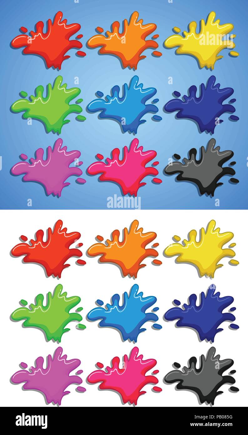 A set of colour splash illustration Stock Vector Image & Art - Alamy