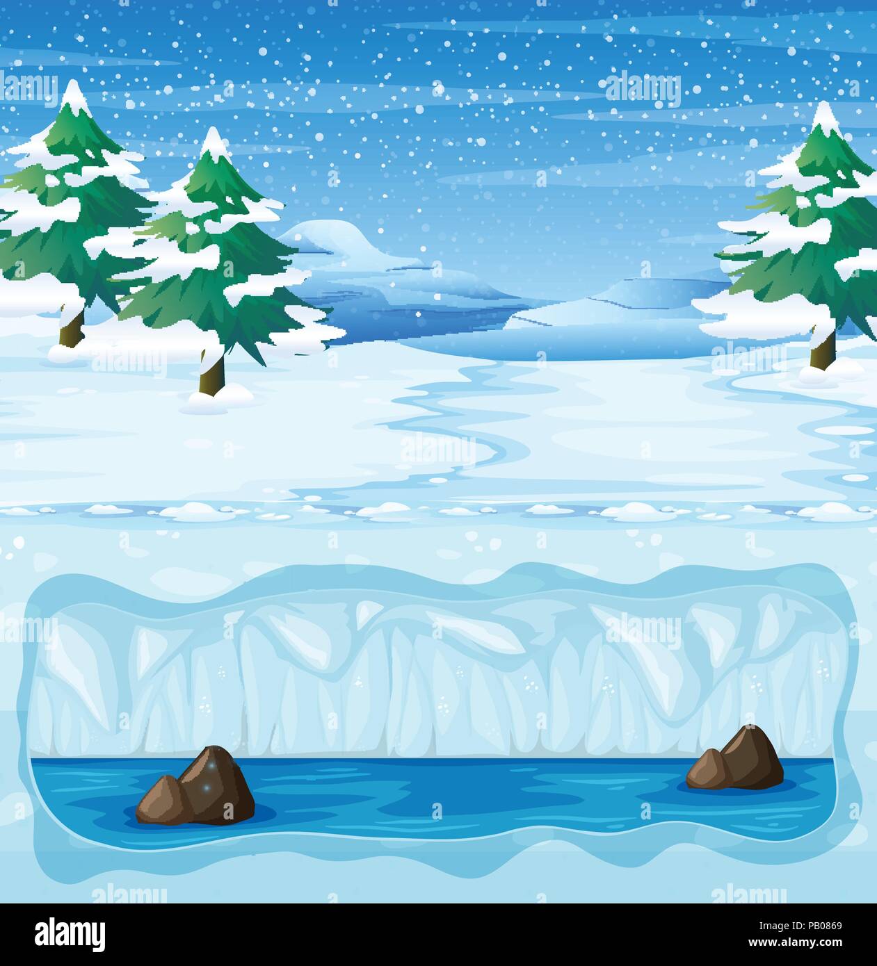 A snow cave Stock Vector Images - Alamy
