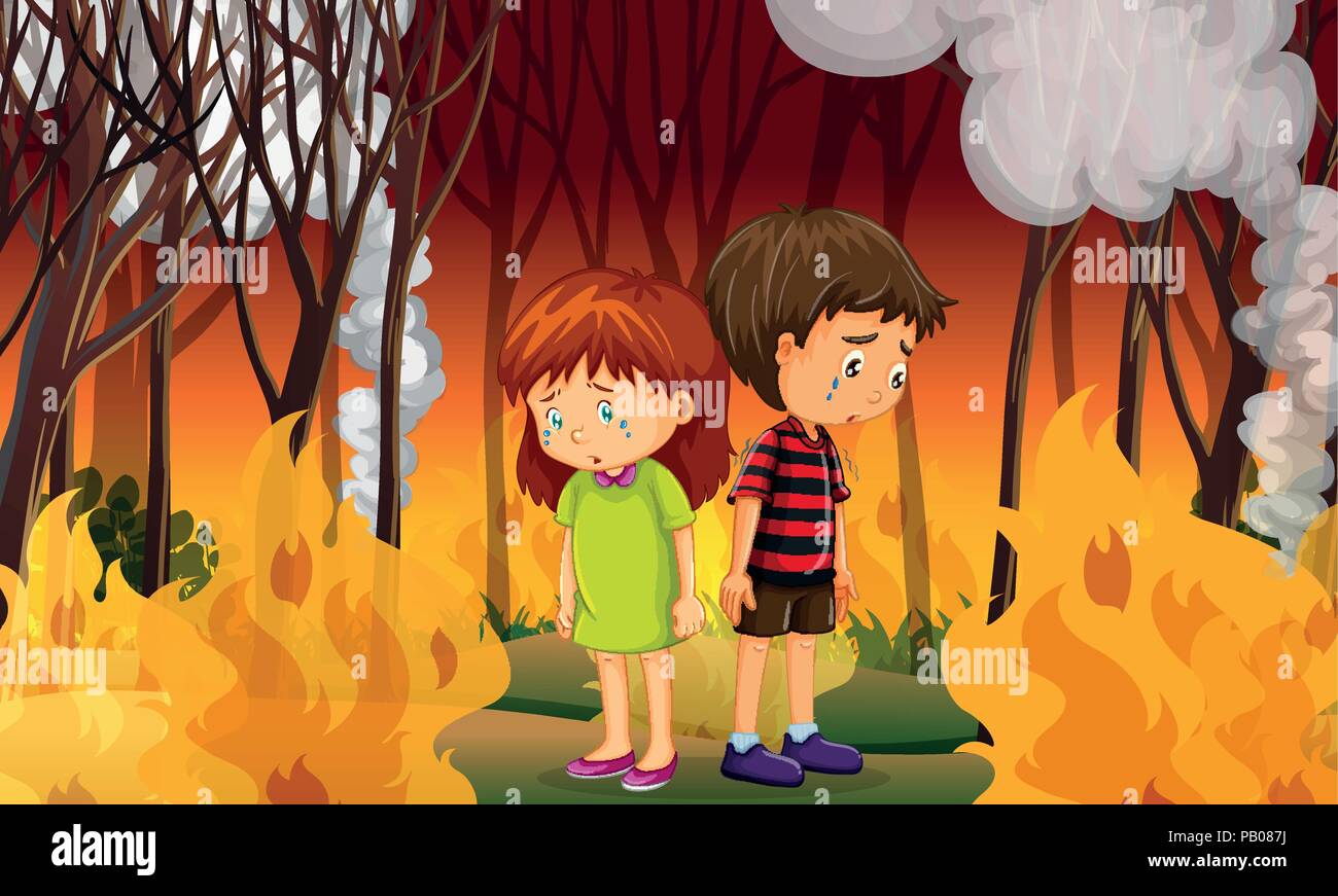 Sad children Stock Vector Images - Alamy