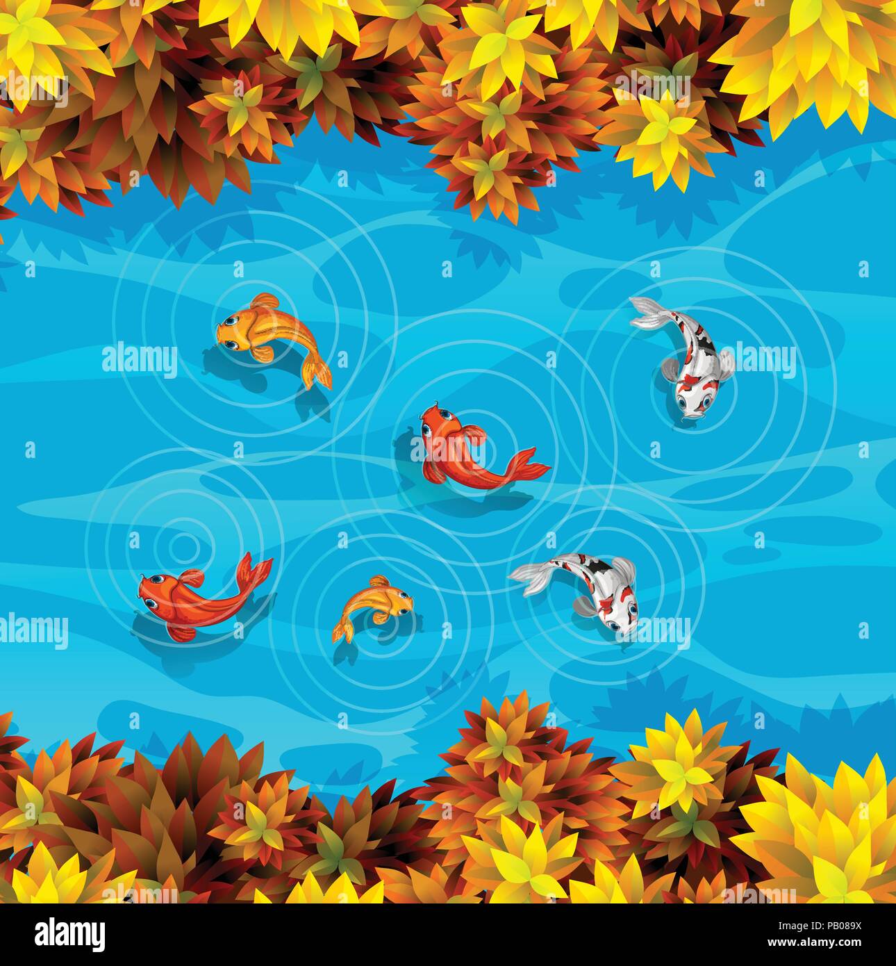 Drone shot over water Stock Vector Images - Alamy