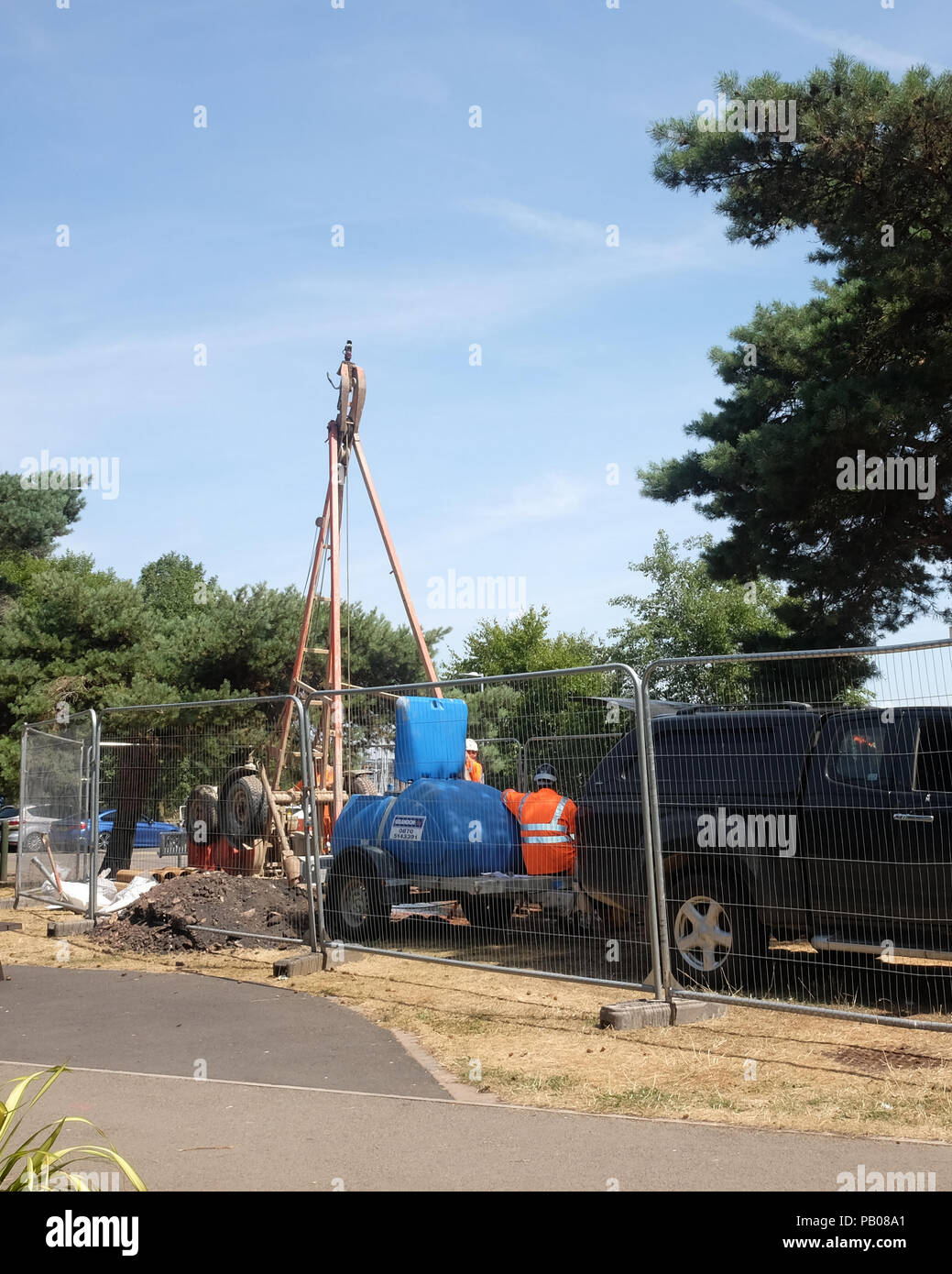 July 2018 - Crew boring a test hole taking soil and rock samples prior ...
