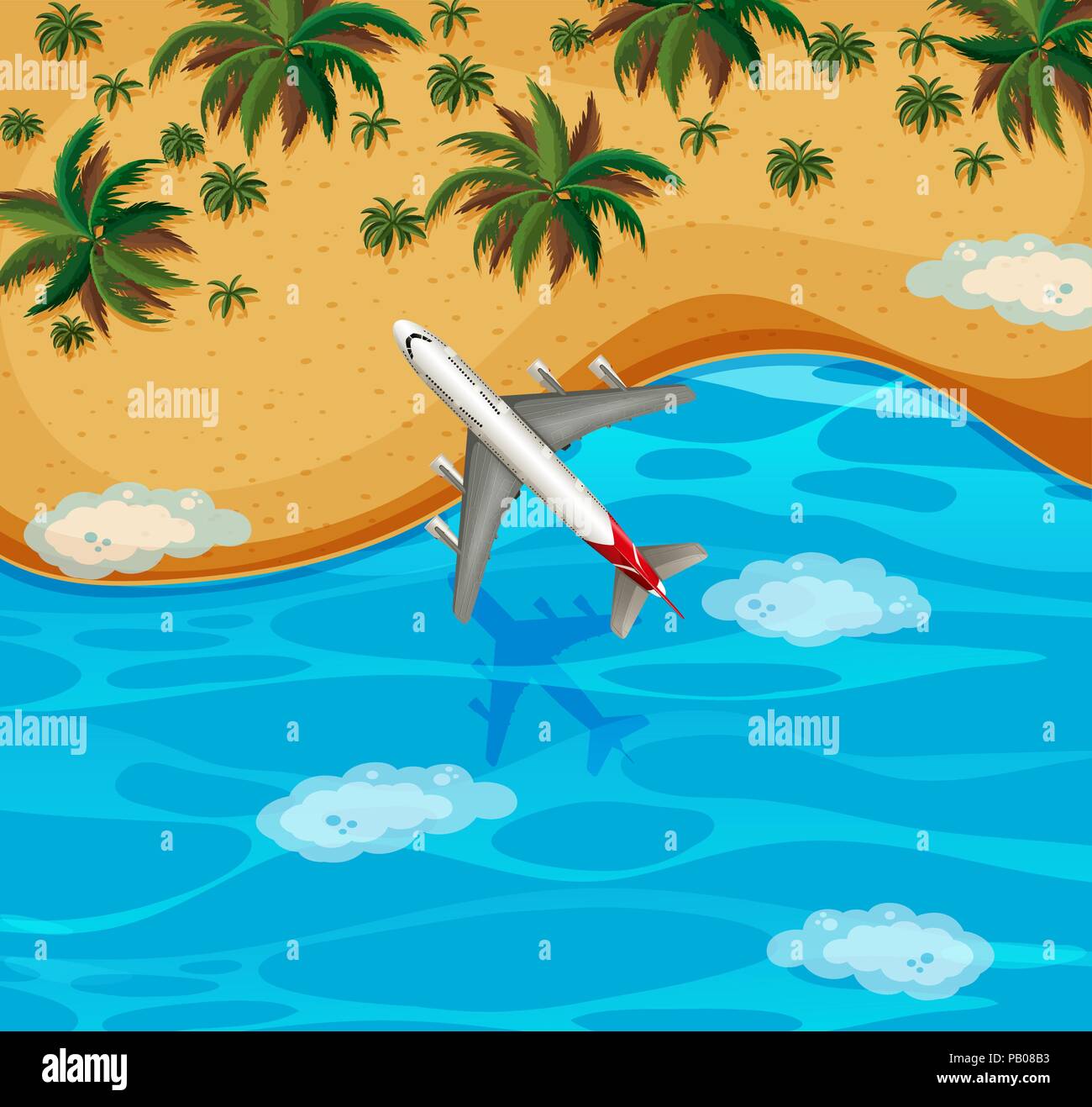 Fly over beach Stock Vector Images - Alamy
