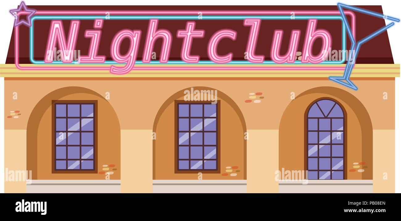 A nightclub on white background illustration Stock Vector Image & Art ...