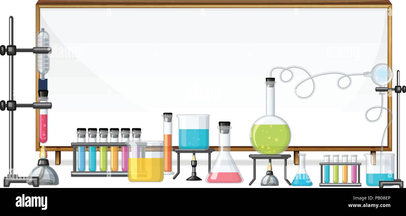 Whiteboard and laboratory equipment illustration Stock Vector Image ...