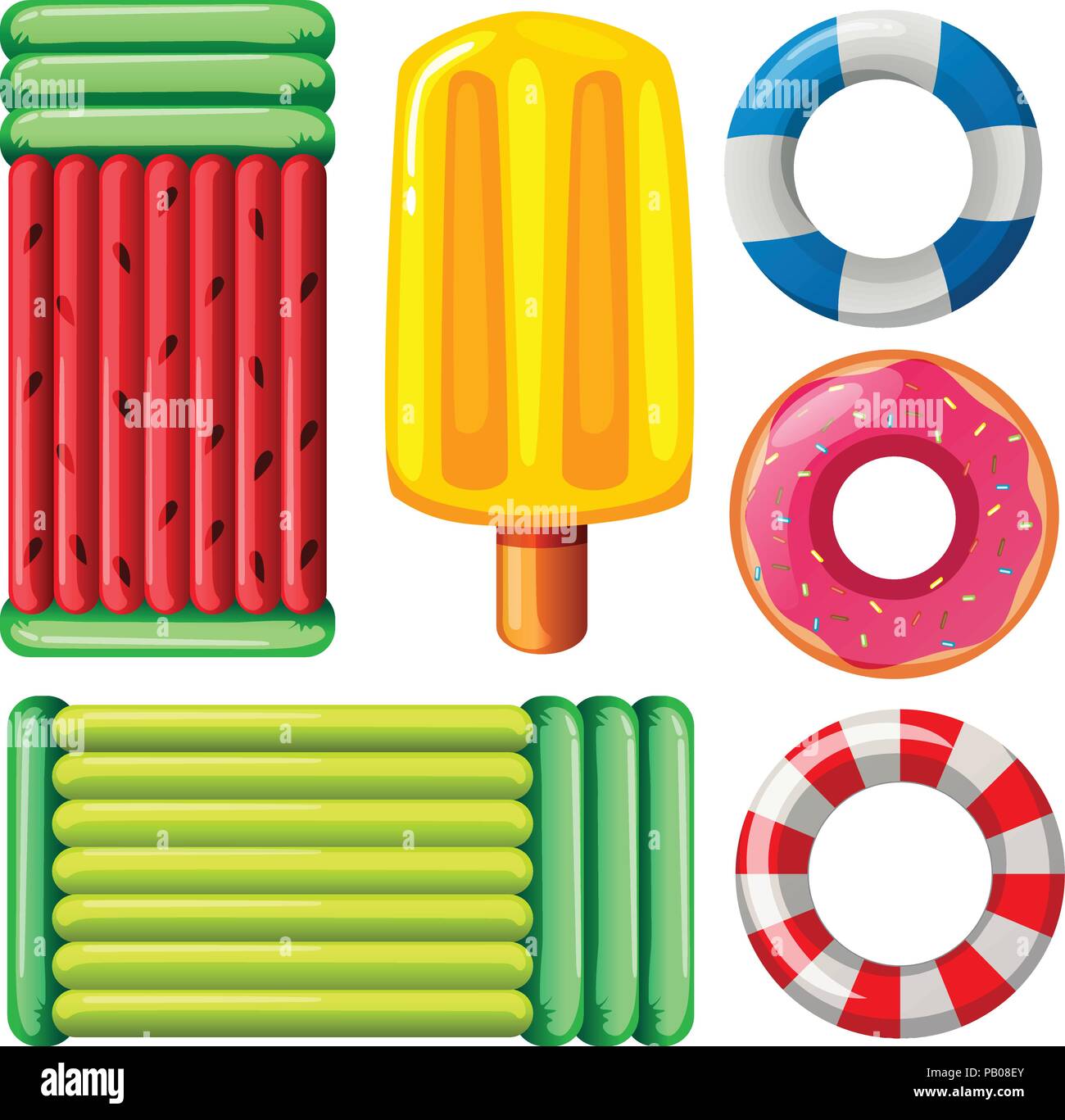 A set of pool floats illustration Stock Vector Image & Art - Alamy