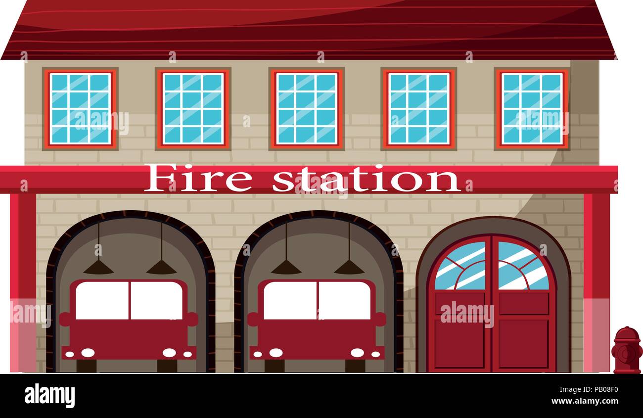 Fire station icon on Stock Vector Images - Alamy