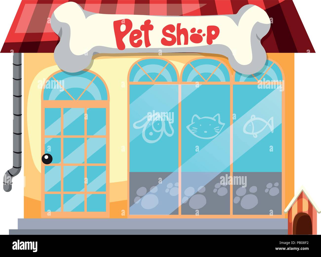 A pet shop on white background illustration Stock Vector Image & Art ...