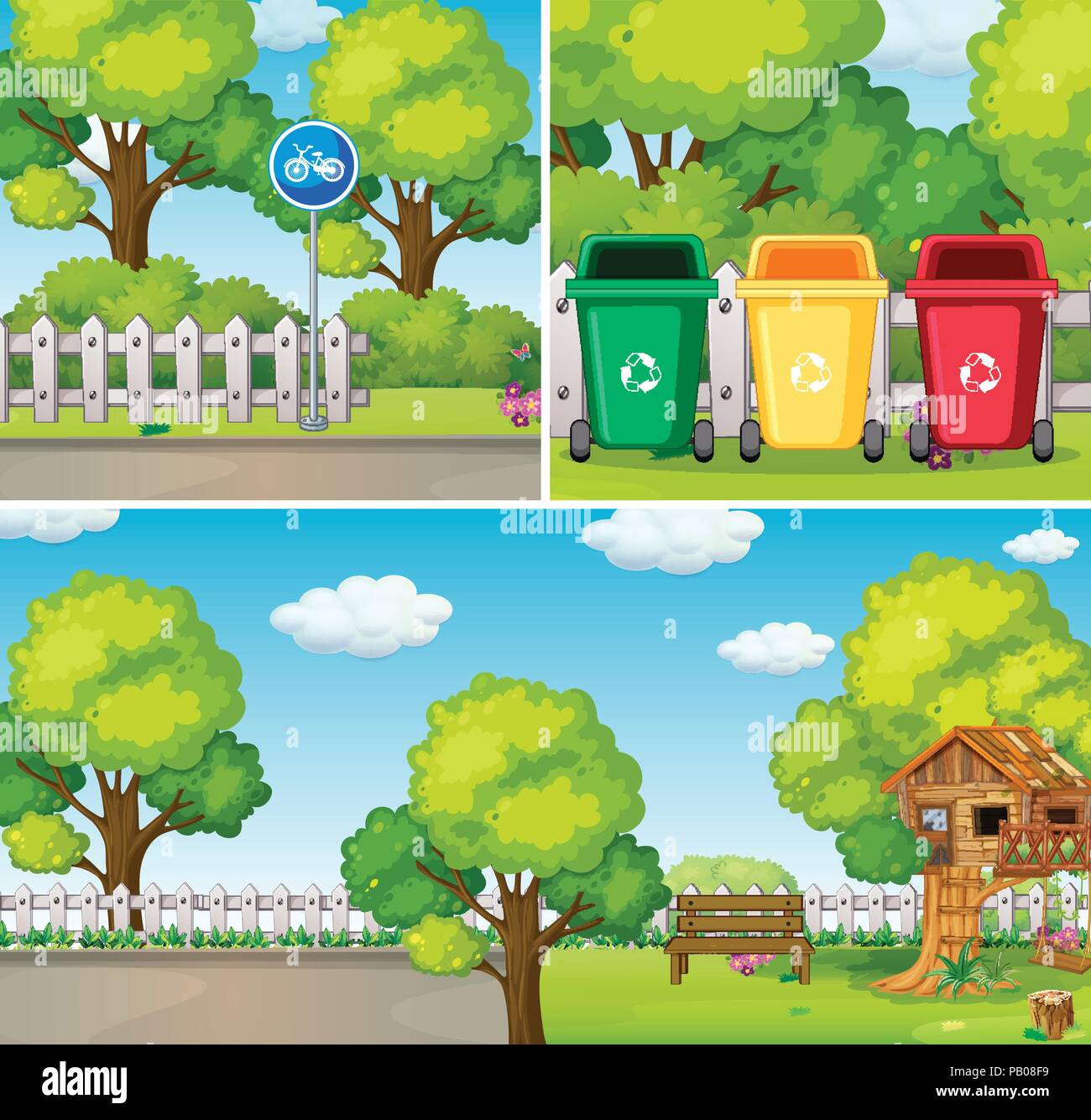 A set of beautiful park illustration Stock Vector Image & Art - Alamy