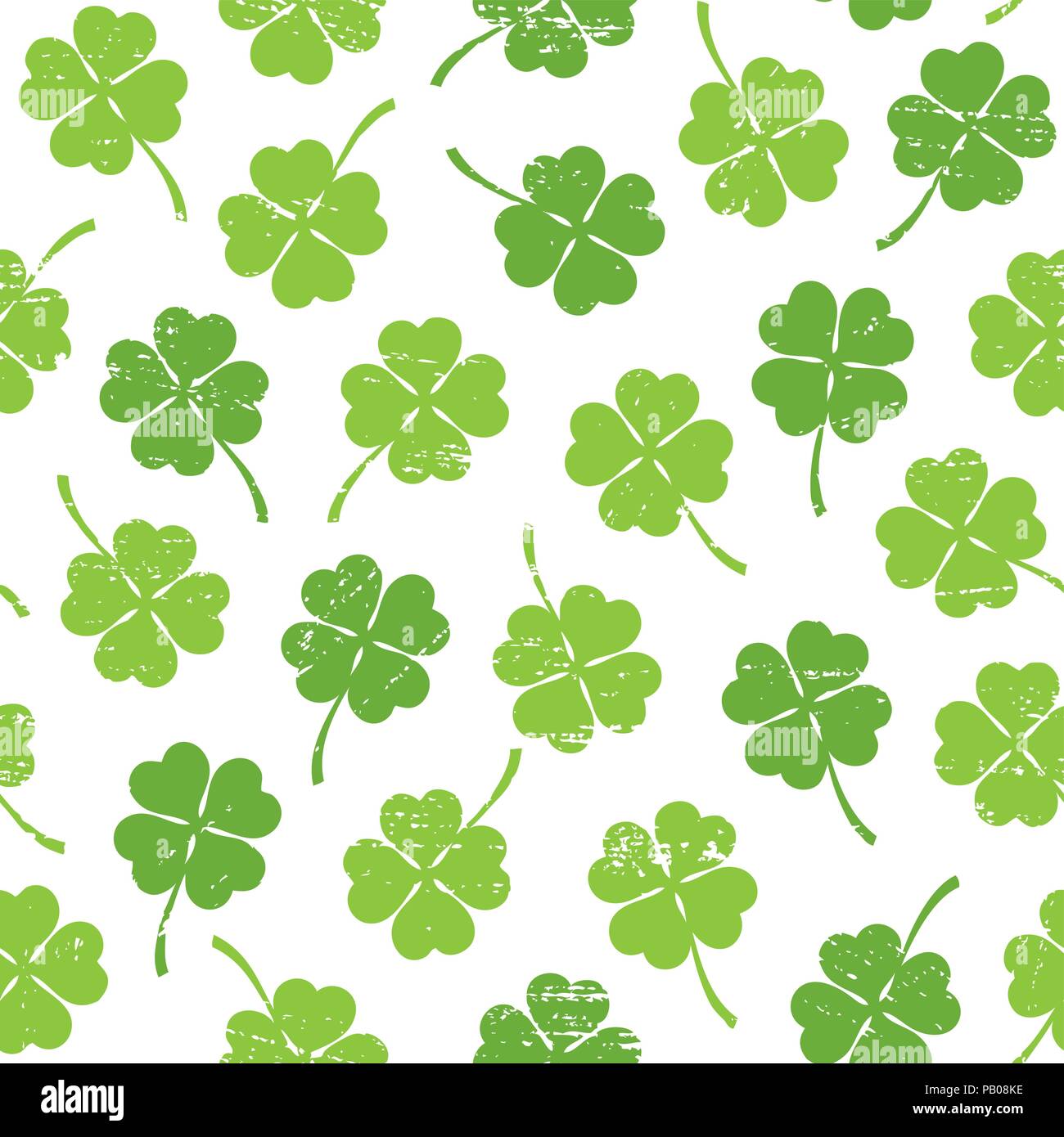 Seamless Pattern With Four Leaf Clover Stock Vector Image And Art Alamy