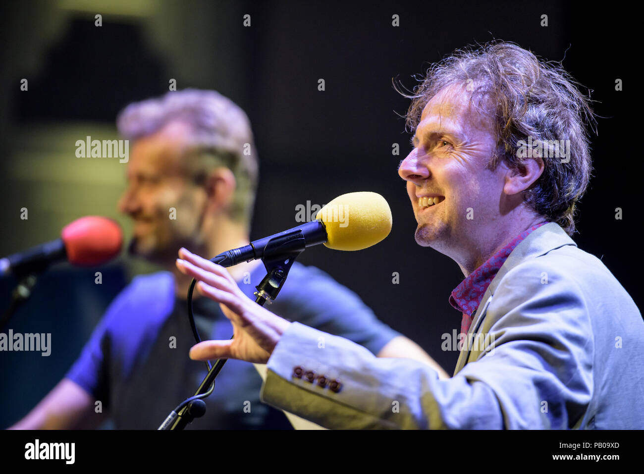 Steve Punt and Hugh Denis - The Now Show Stock Photo - Alamy