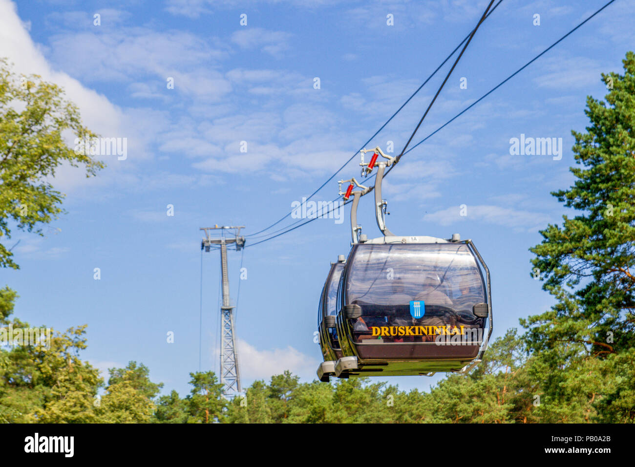 Cable car one of most popular attraction in Druskininkai, Lithuania ...