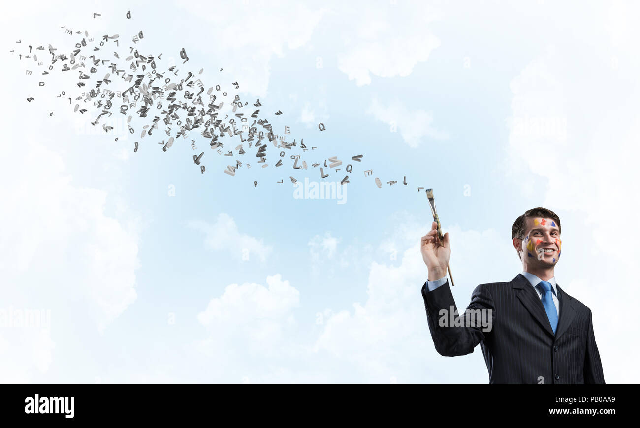 Business inspiration of young man Stock Photo - Alamy