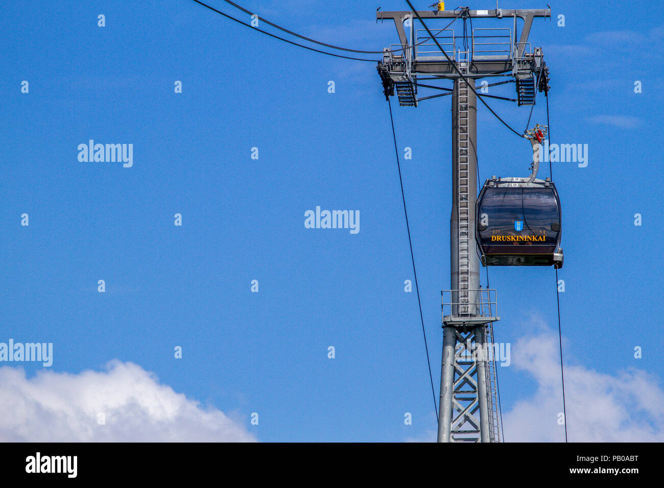 Cable car one of most popular attraction in Druskininkai, Lithuania ...