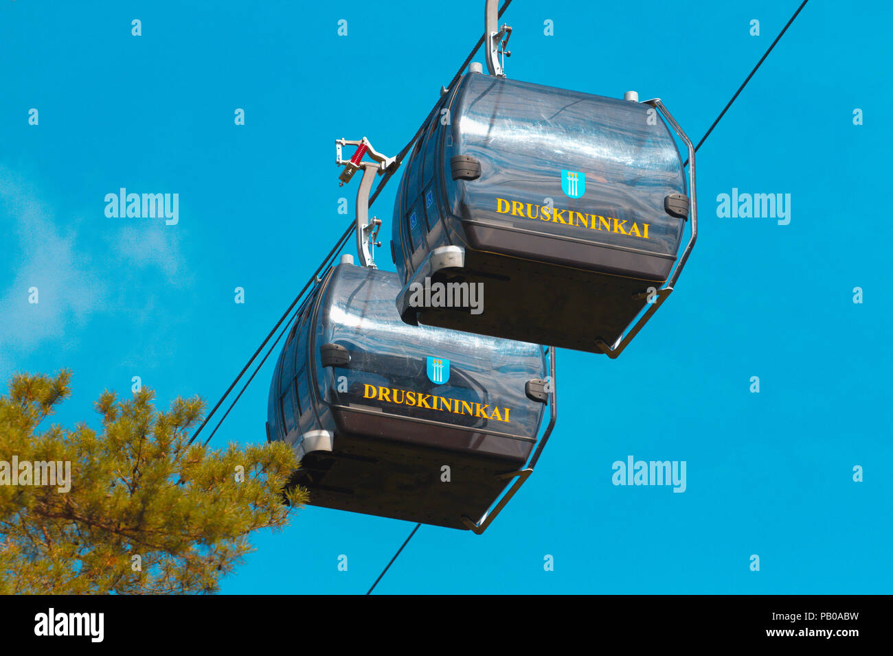 Cable car one of most popular attraction in Druskininkai, Lithuania ...