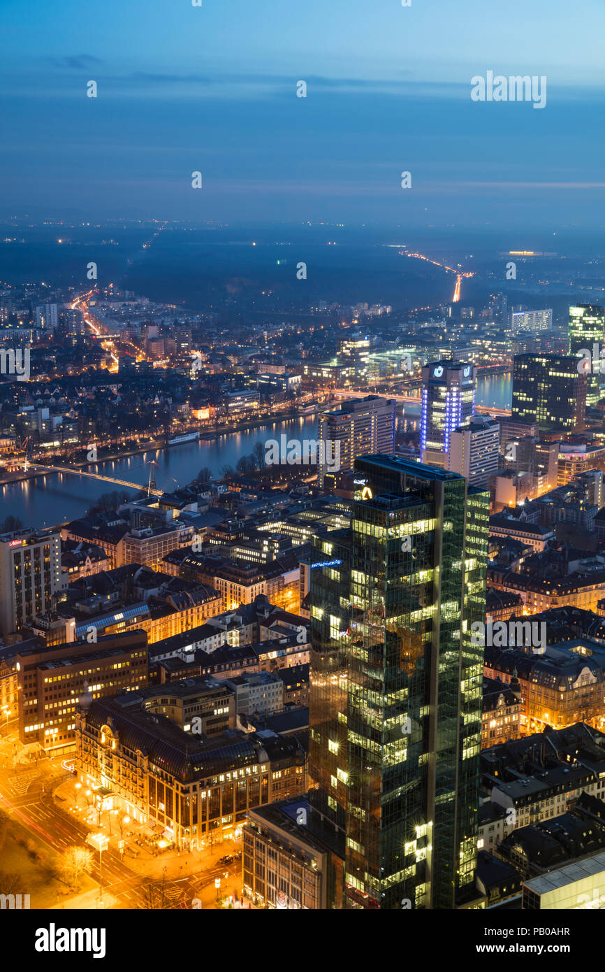 View from the Main Tower, Frankfurt am Main, Hesse, Germany, Europe ...