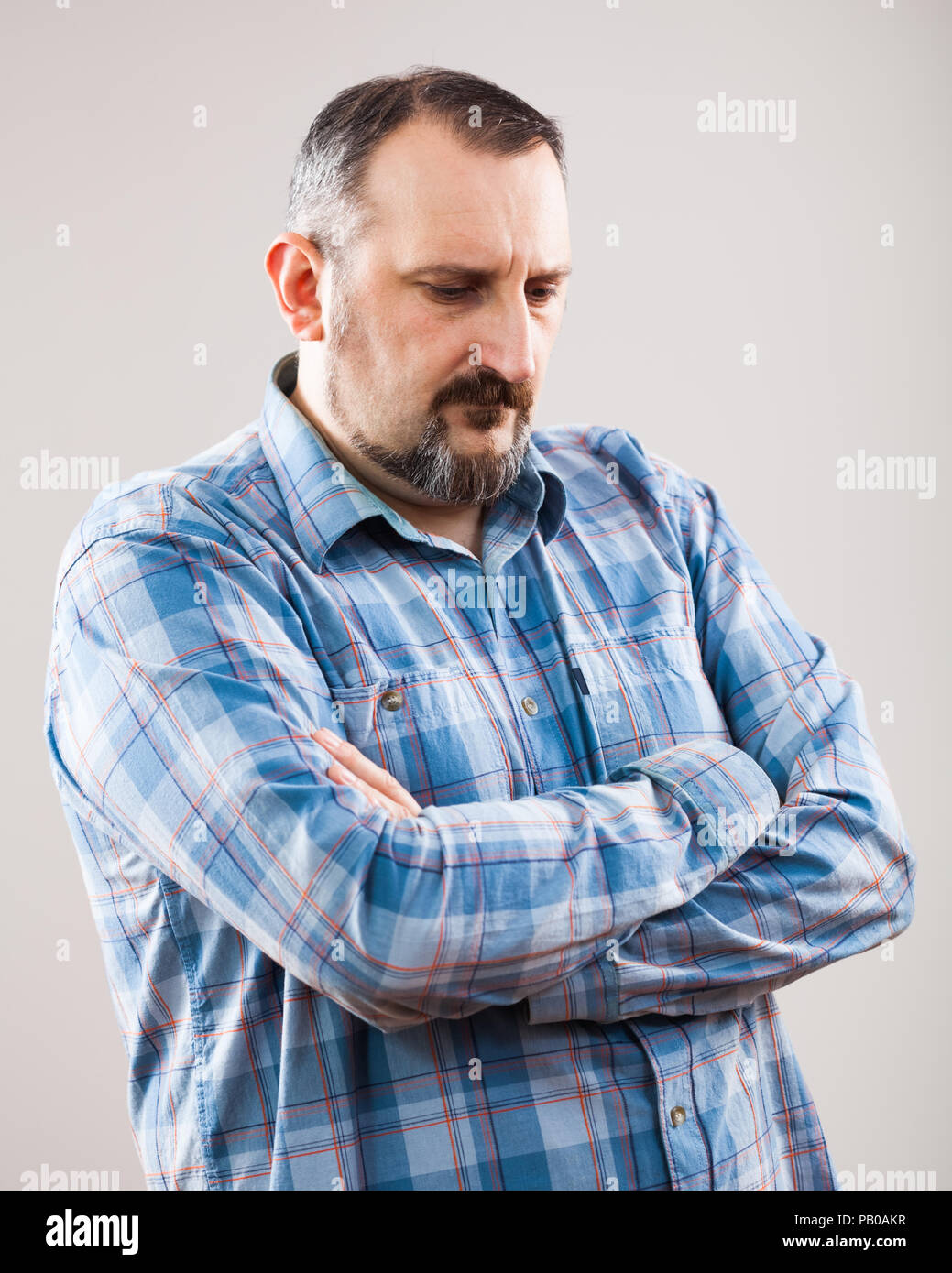 Portrait of worried man Stock Photo - Alamy