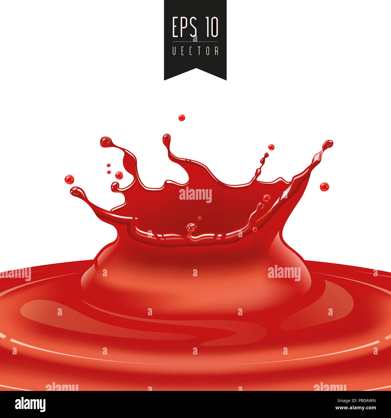Splash of red fruit vector Stock Photo - Alamy