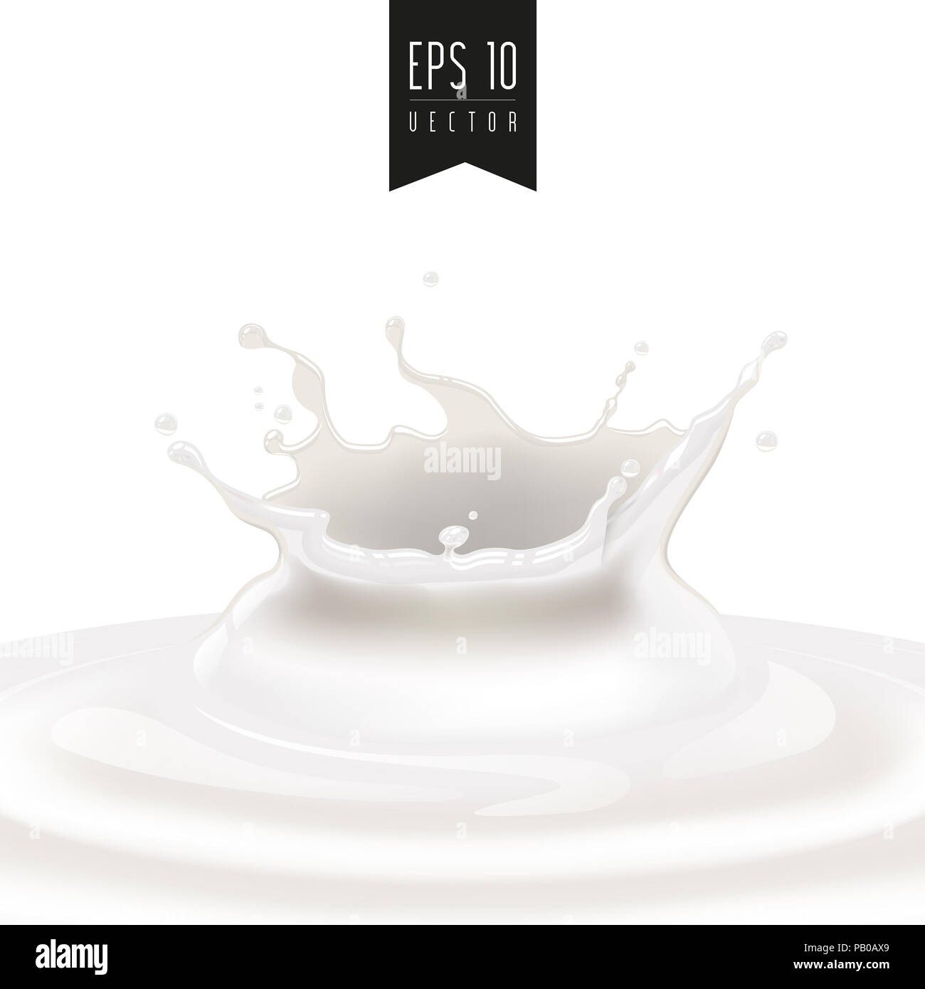 Splash of milk vector Stock Photo - Alamy