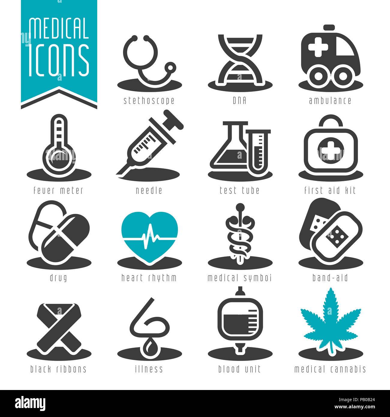 Medical icon set Stock Photo - Alamy