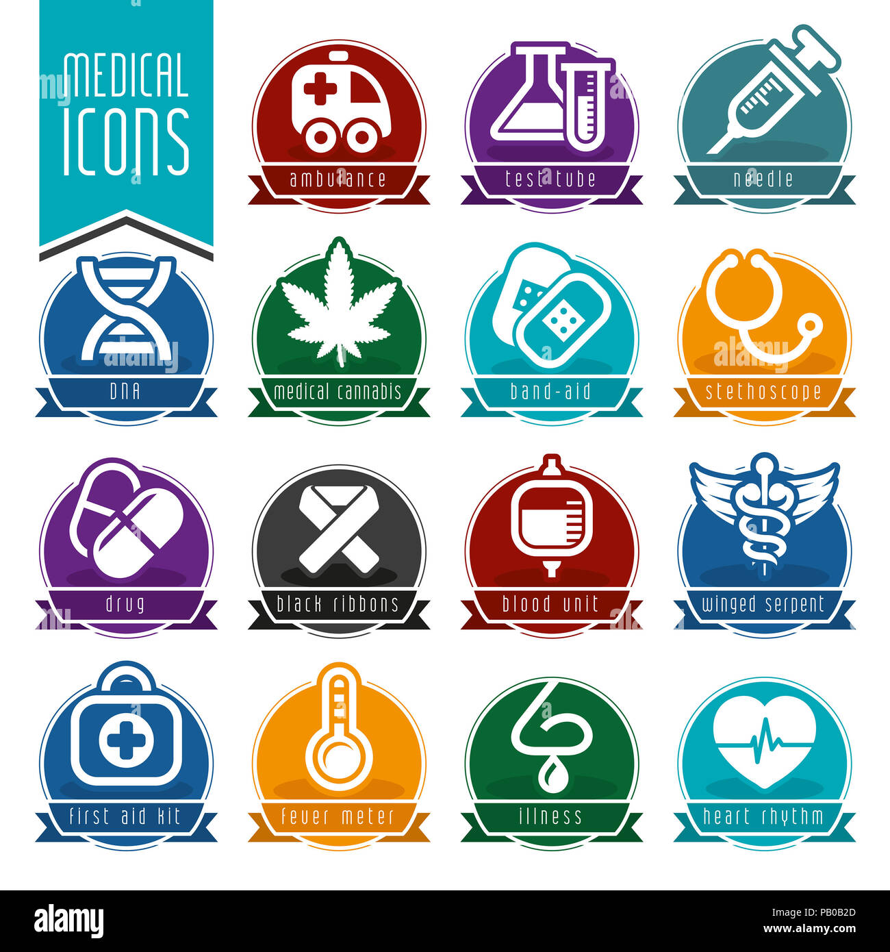 Medical icon set Stock Photo - Alamy