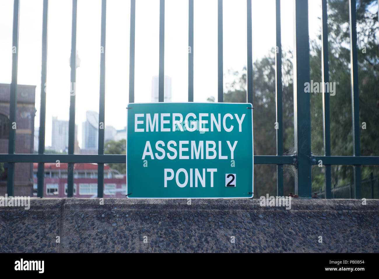Emergency assembly point sign hi-res stock photography and images - Alamy