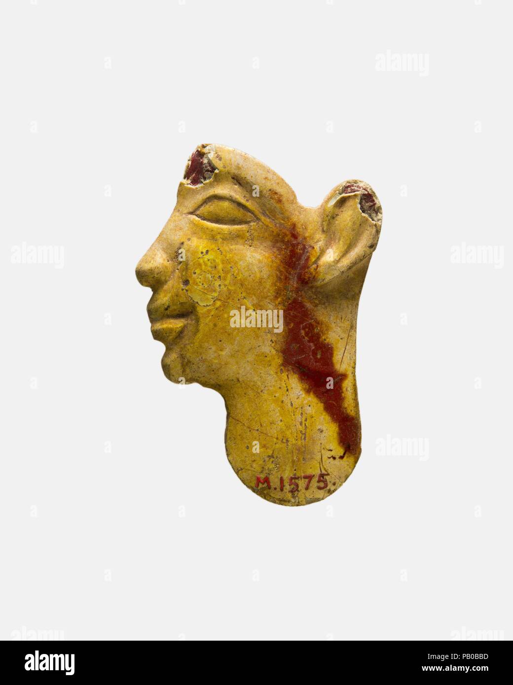 Inlay profile head. Dimensions: H. 3.9 × W. 2.6 cm (1 9/16 × 1 in ...