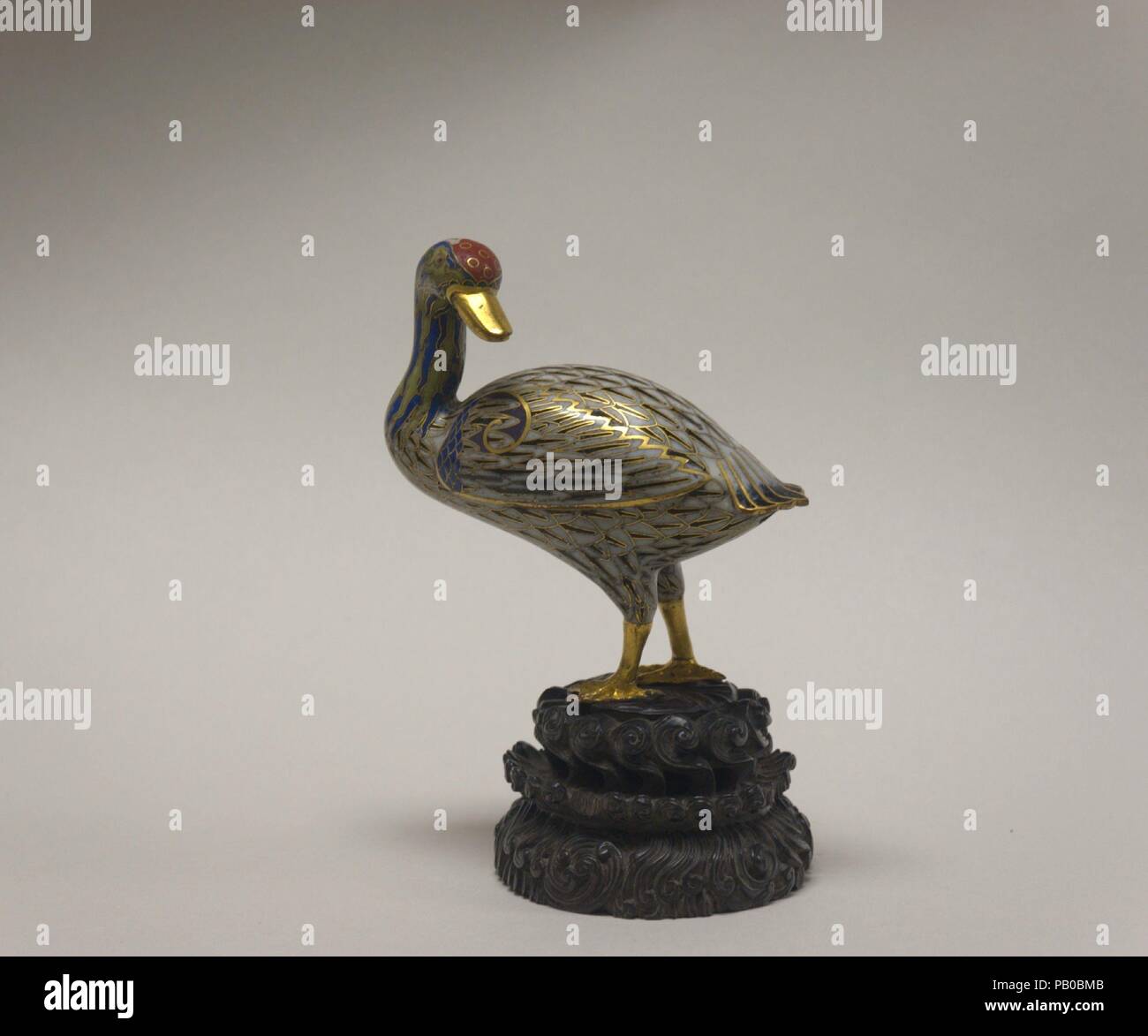 Duck. Culture: China. Dimensions: H. (with stand) 7 in. (17.8 cm ...