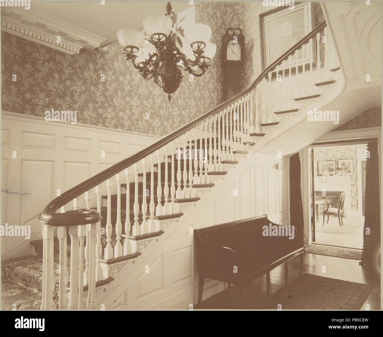 View of Main Staircase, Ernest Flagg's House, at Dongan Hills, S. I ...