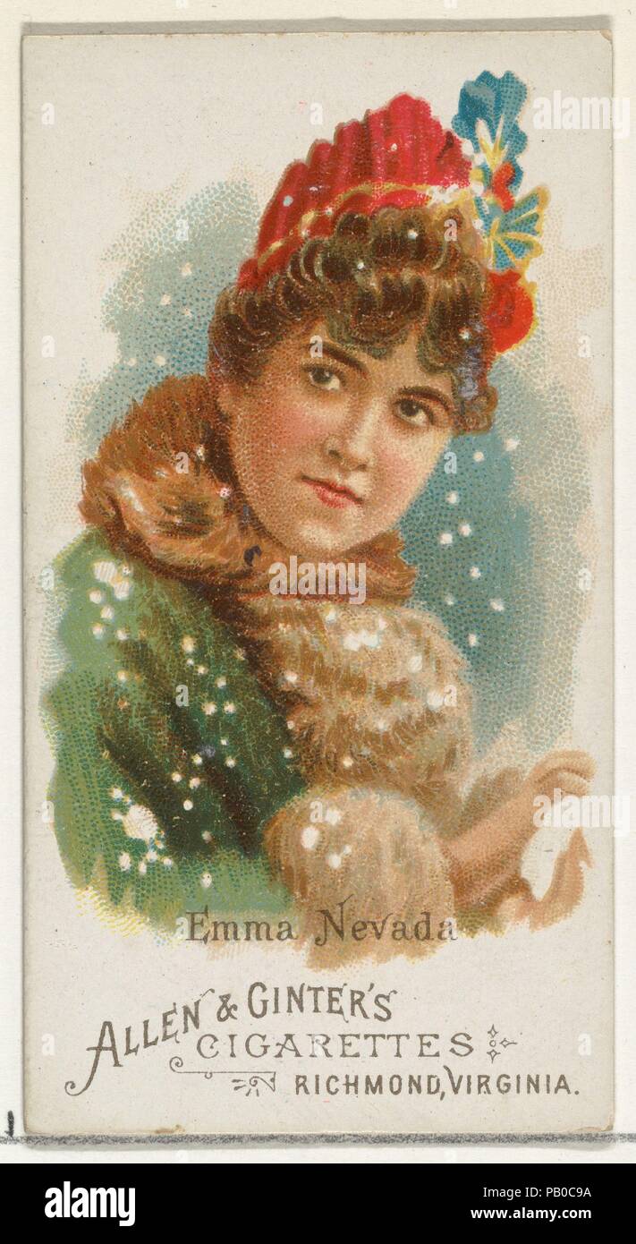 Emma Nevada, from World's Beauties, Series 1 (N26) for Allen & Ginter ...